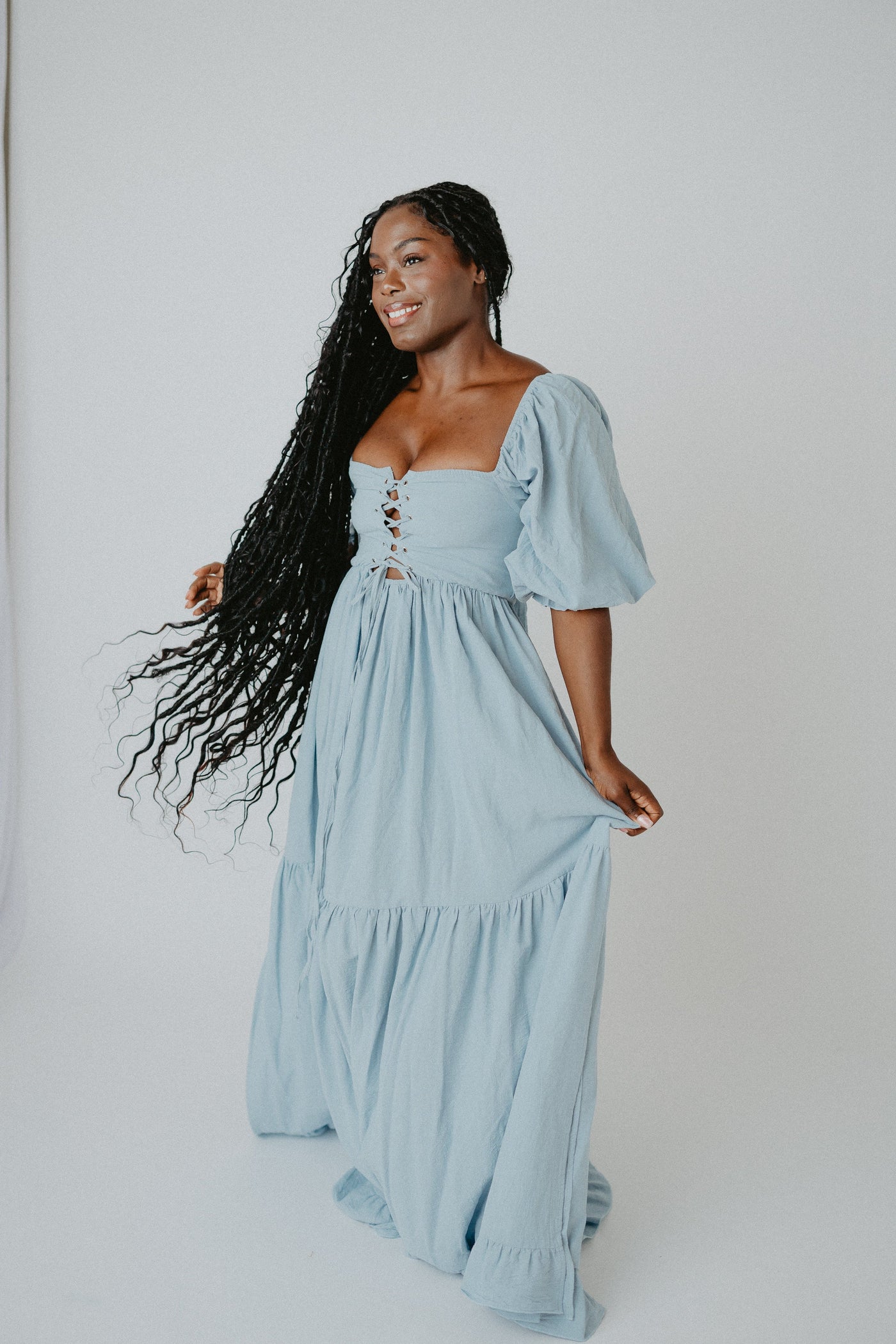 The Fable Dress - Blue + Teal , Preorder – Flutter Dress